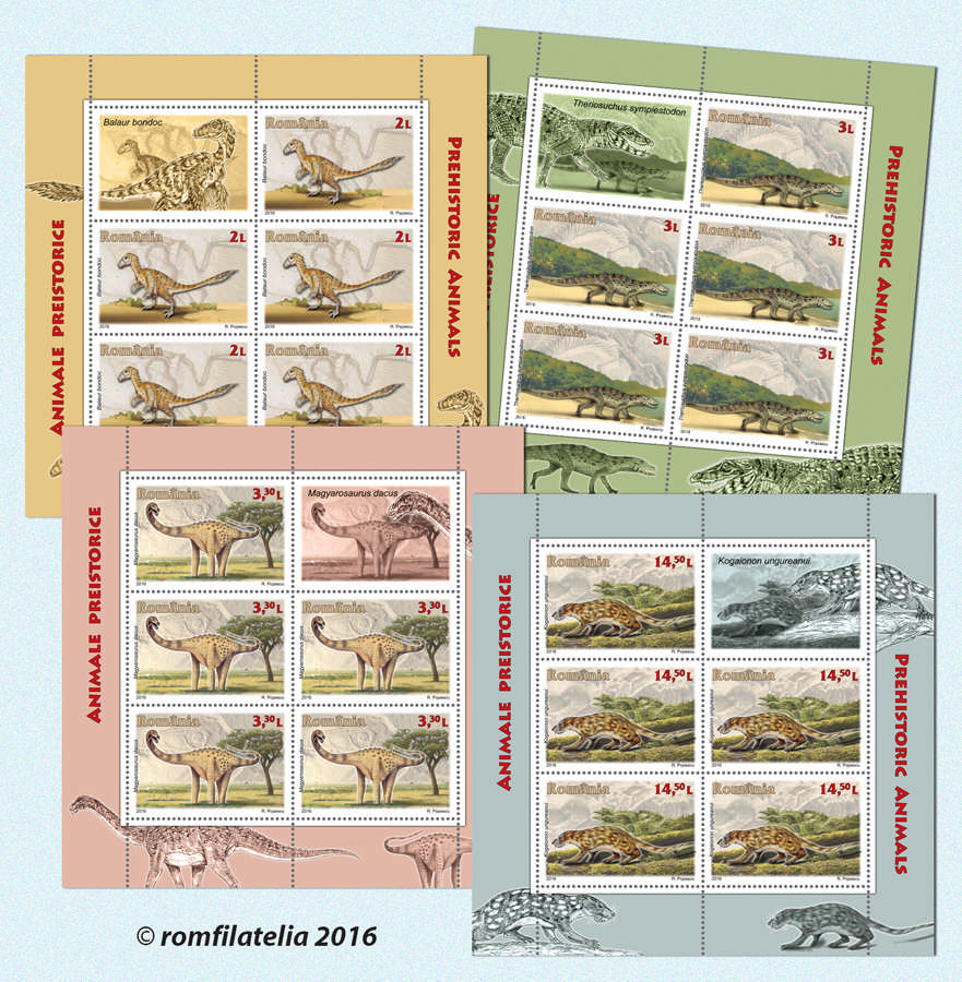 Animale preistorice – Romfilatelia – O lume intr-un timbru