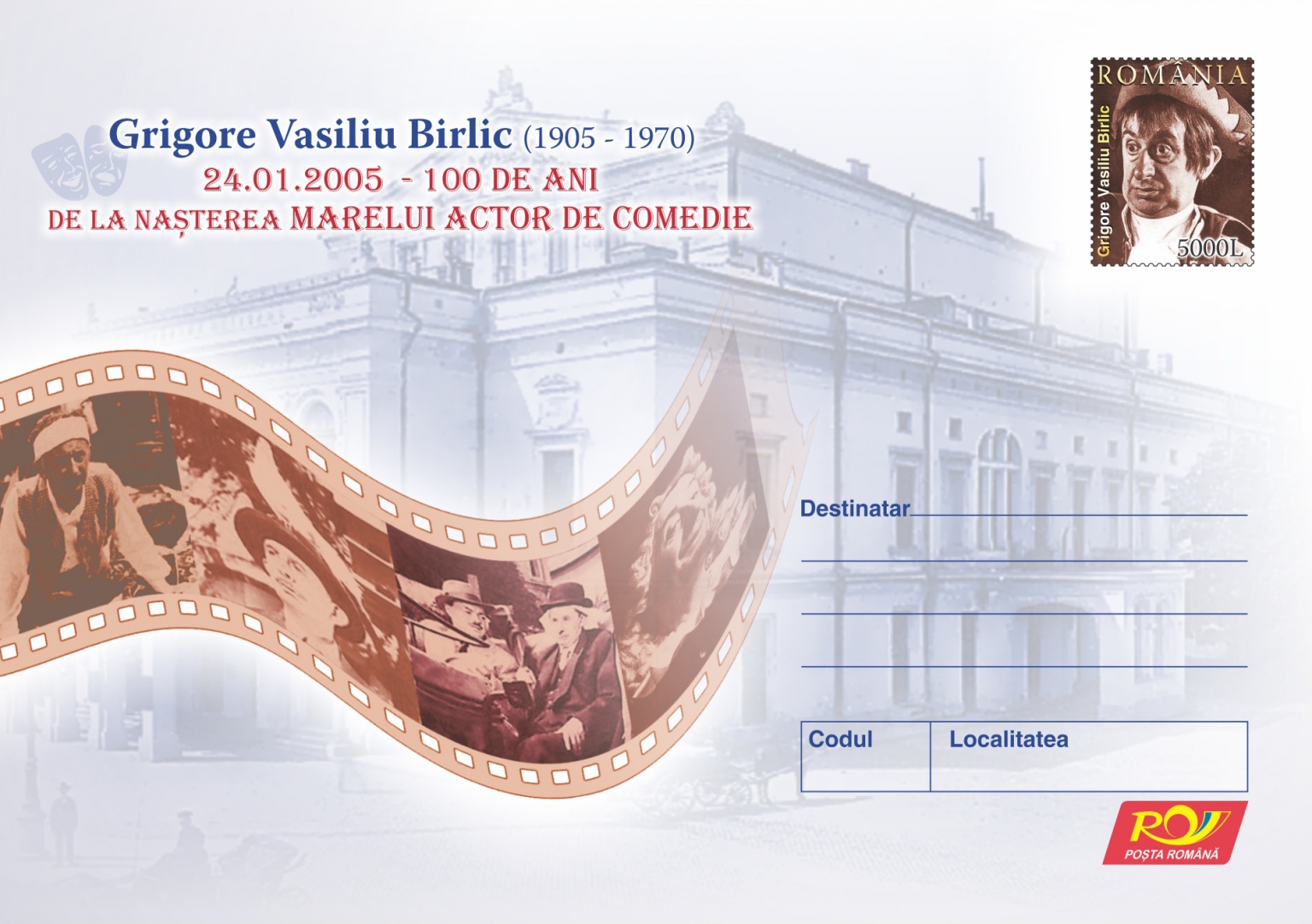 100 DE ANI DE LA NAȘTEREA MARELUI ACTOR DE COMEDIE, GRIGORE VASILIU ...