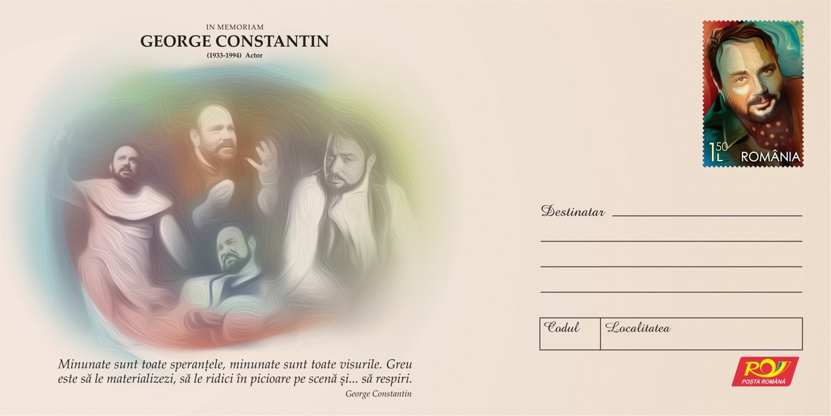 In Memoriam – George Constantin (1933-1994) actor – Romfilatelia – O ...