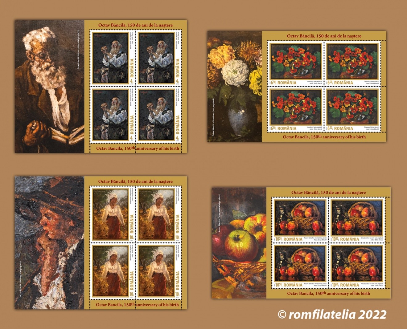 OCTAV BANCILA, 150 YEARS SINCE HIS BIRTH – Romfilatelia – O lume intr ...